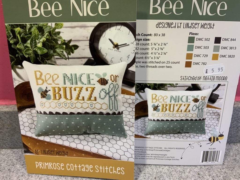 Primrose Cottage Stitches “Bee Nice”chart - Cross Stitch & Framing ...