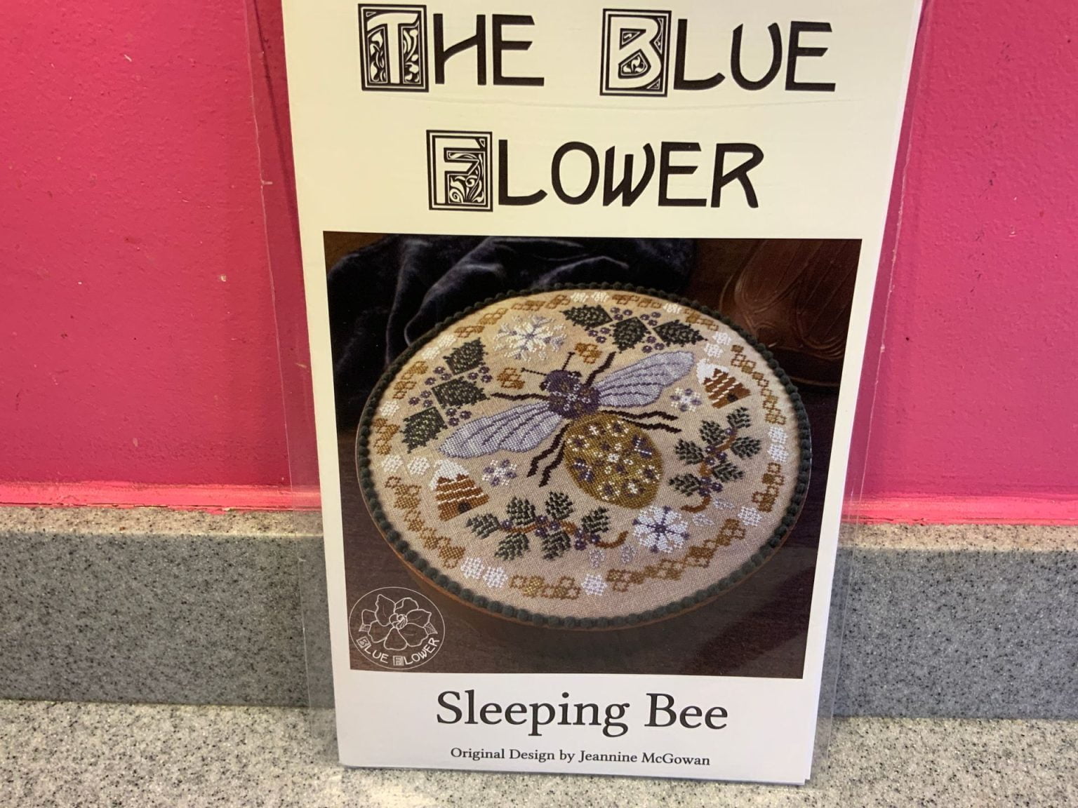 The Blue Flower “Sleeping Bee” chart - Cross Stitch & Framing Oswestry ...