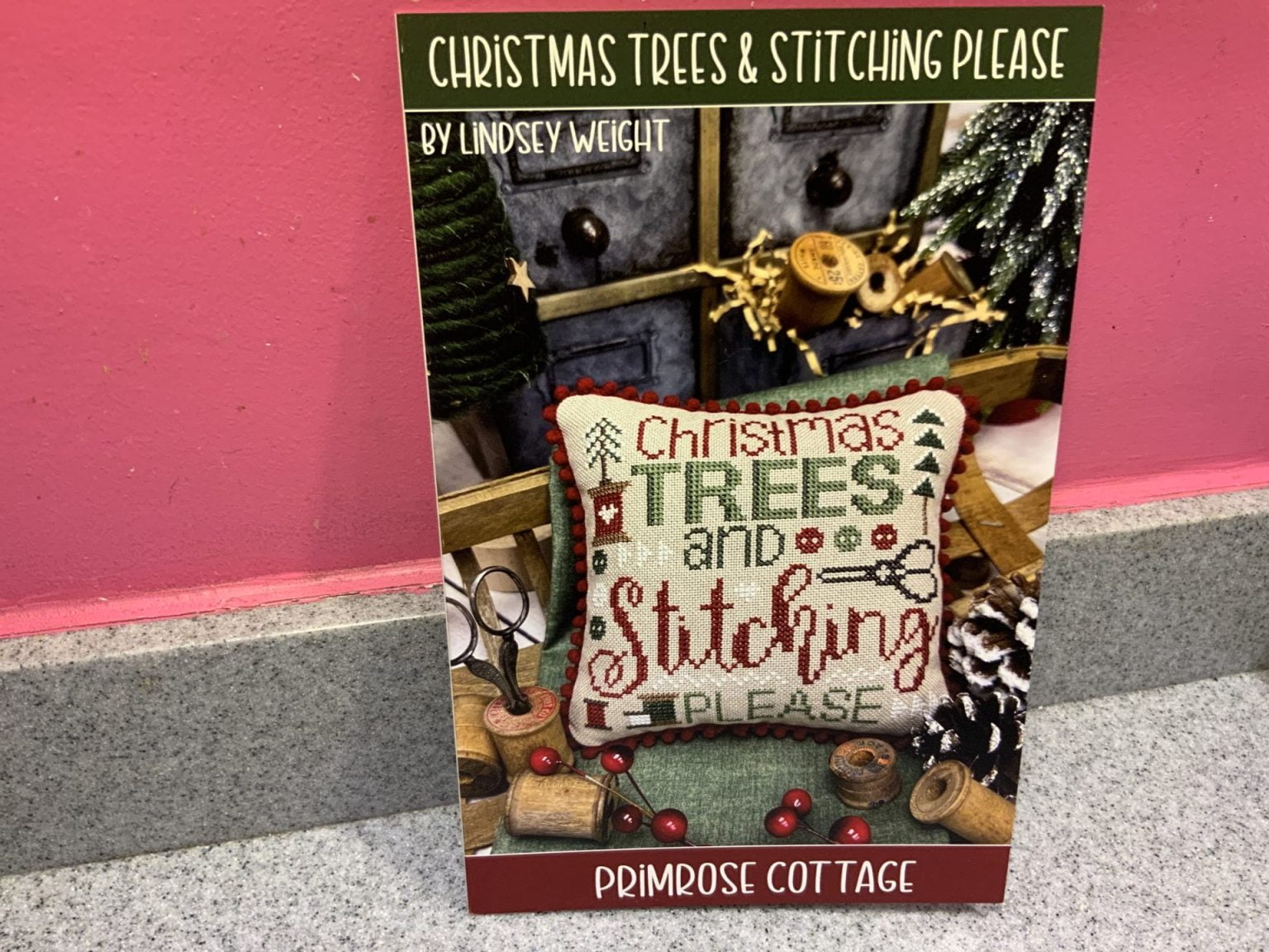 Primrose Cottage “Christmas Trees and Stitching please” chart - Cross ...