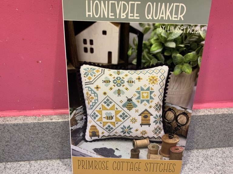 Primrose Cottage “Honeybee Quaker” chart - Cross Stitch & Framing ...