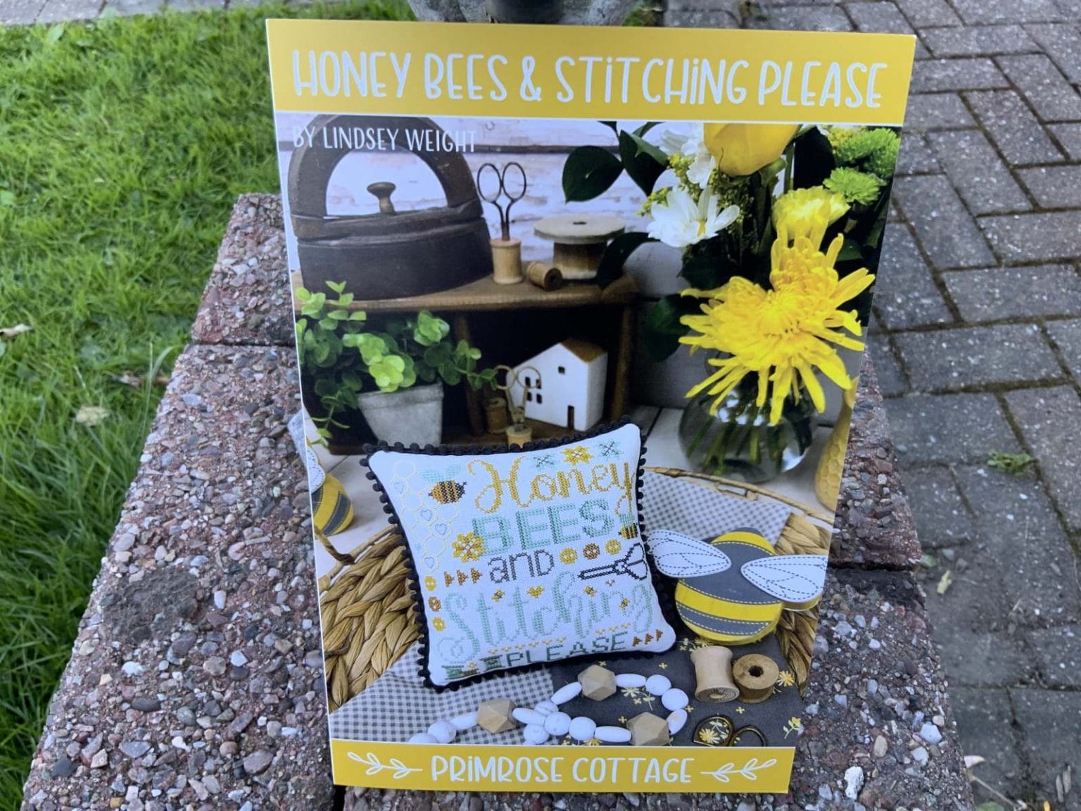 Primrose Cottage”Honey Bees and Stitching please” chart - Cross Stitch ...