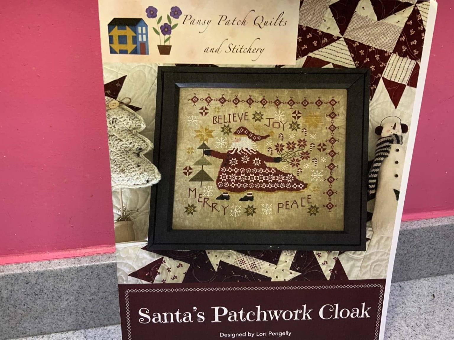 Pansy Patch Quilts & Stitchery”Santa’s Patchwork Cloak” chart - Cross ...