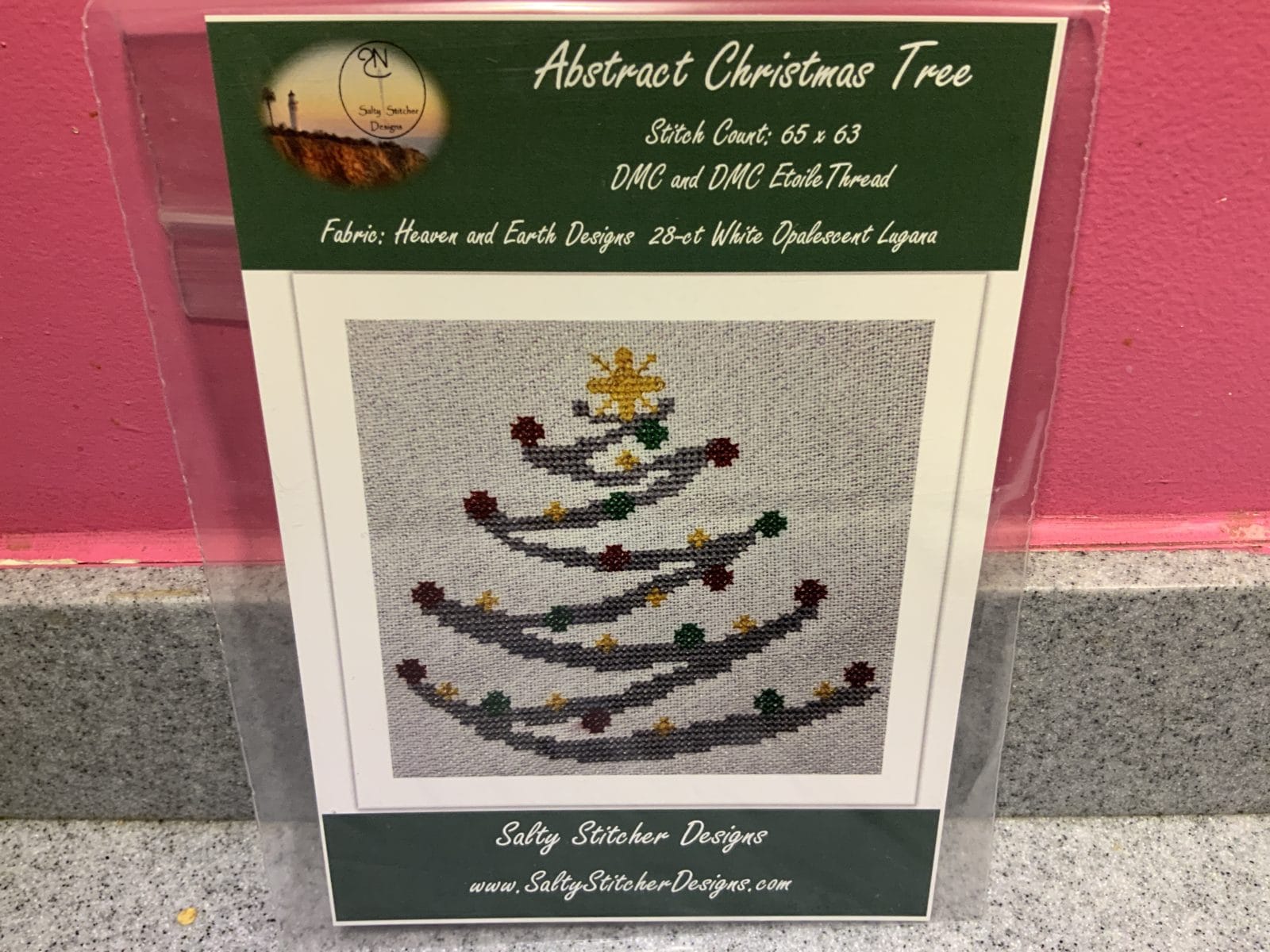 Salty Stitcher designs “”Abstract Christmas Tree” chart - Cross Stitch ...