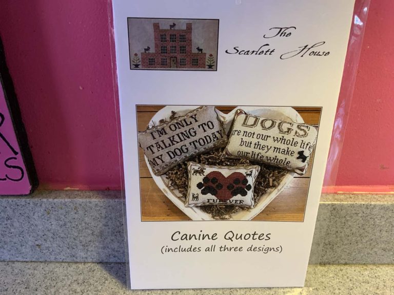 The Scarlet House “Canine Quotes” chart - Cross Stitch & Framing ...