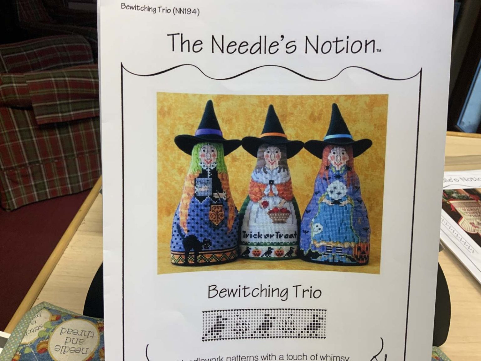 The Needle’s Notion” Bewitching Trio” chart - Cross Stitch & Framing ...